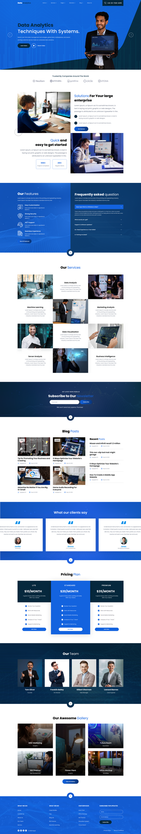 Data Analytics WordPress Theme – Misbah WP