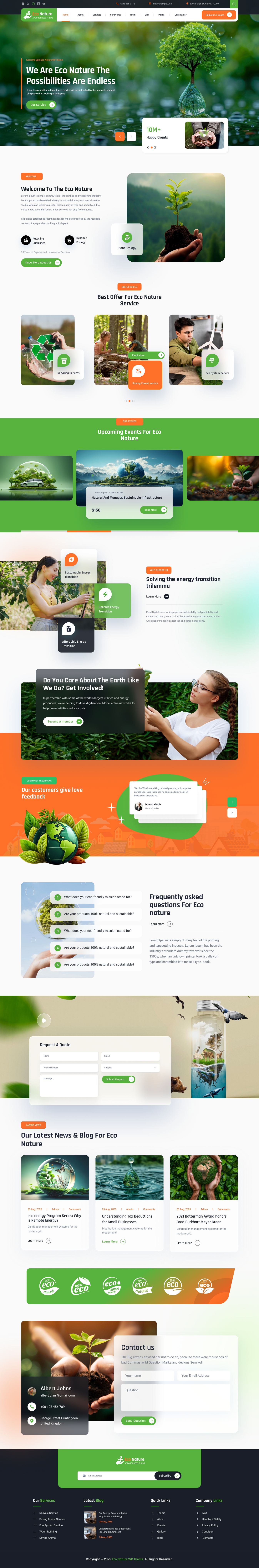 Ecology WordPress Theme for Eco Brands, Parks & NGOs – Misbah WP