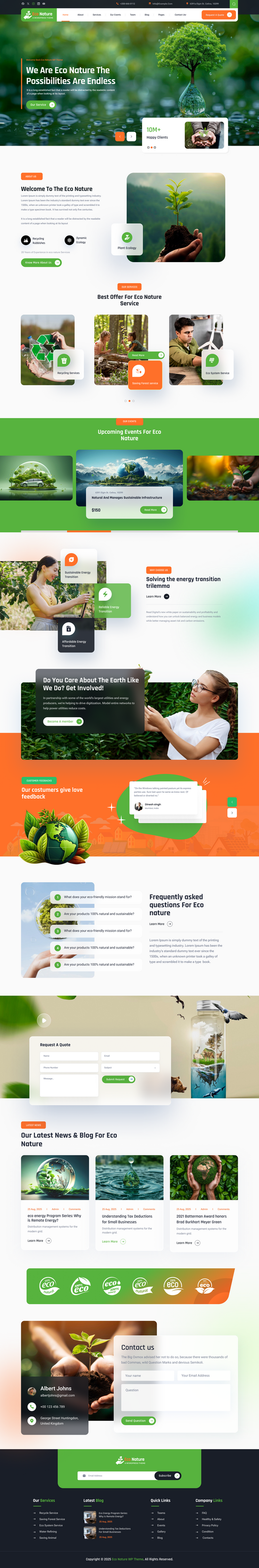 Ecology WordPress Theme for Eco Brands, Parks & NGOs – Misbah WP
