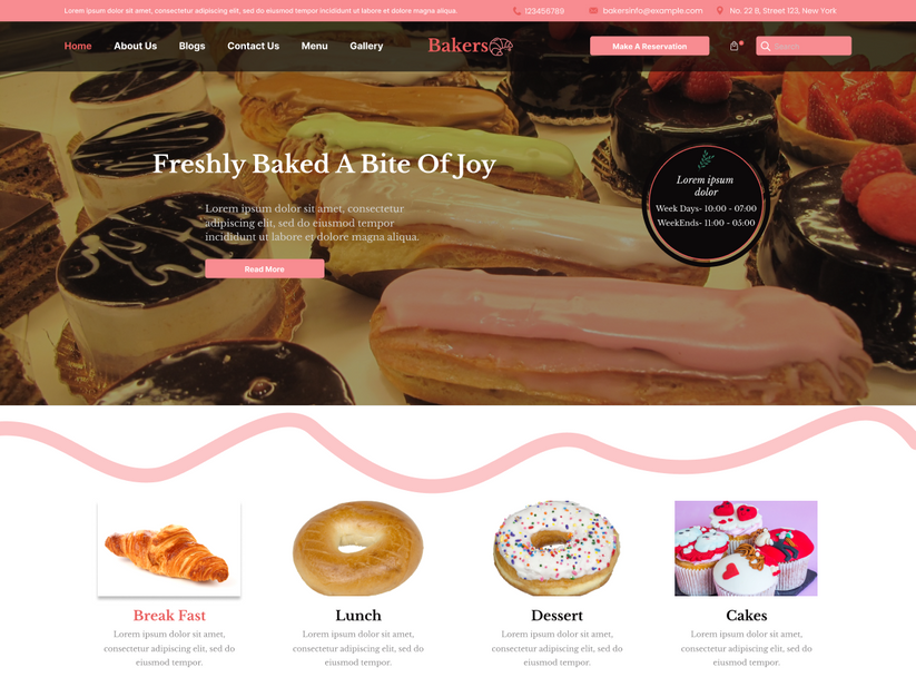 Free Bakers WordPress Theme | Enhance Your Bakery Website – Misbah WP